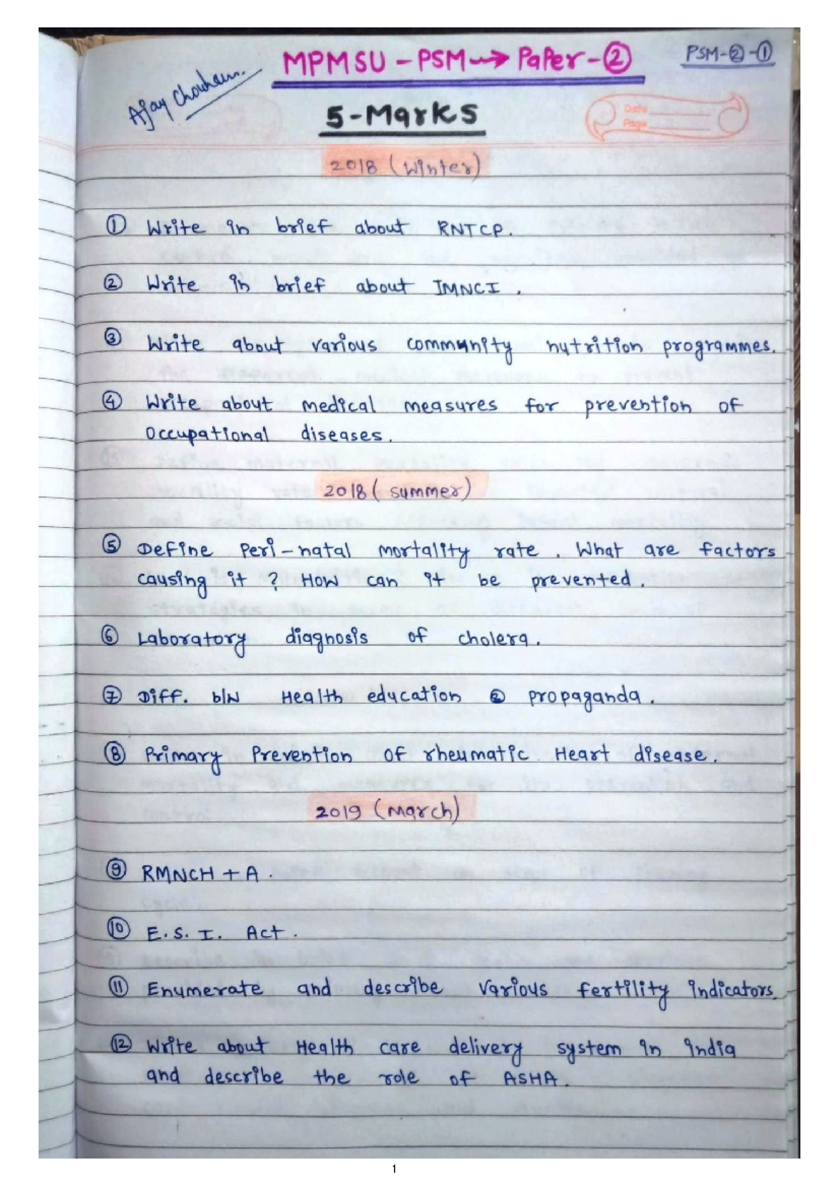 MPMSU PSM Paper 2 - Comprehensive Study Notes by Ajay Chowhan - Studocu