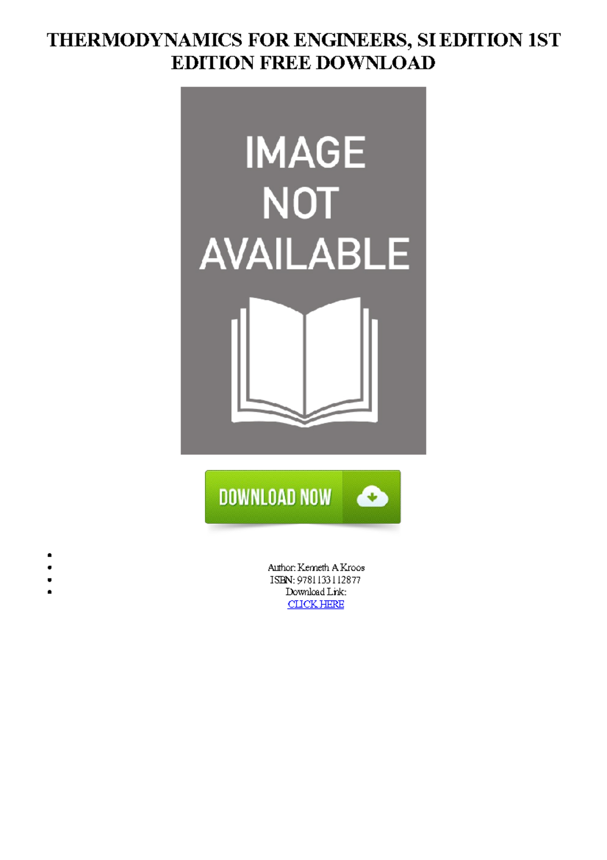 Thermodynamics for engineers si edition 1st edition 146 ...