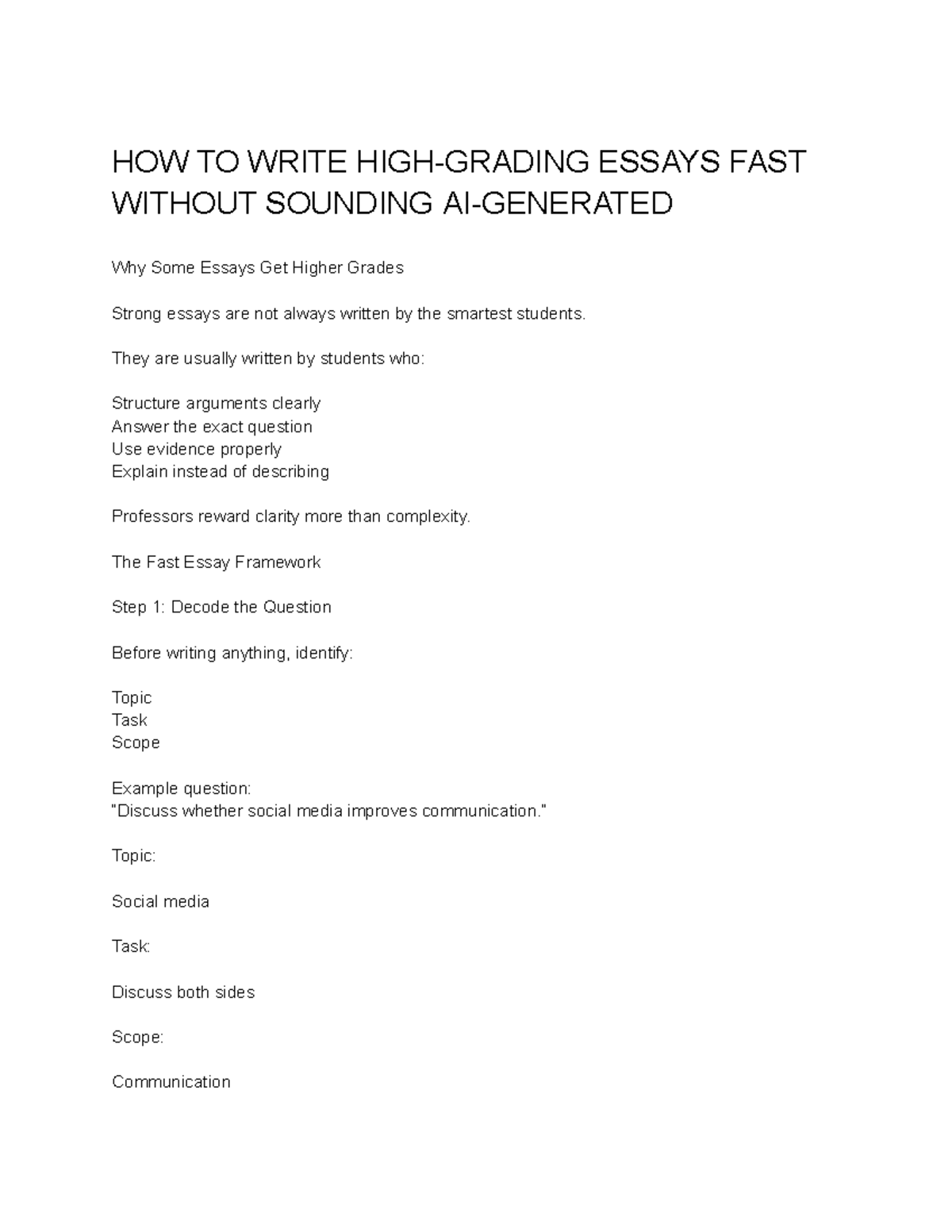 HOW TO Write High-Grading Essays FAST Without Sounding AI-Generated ...