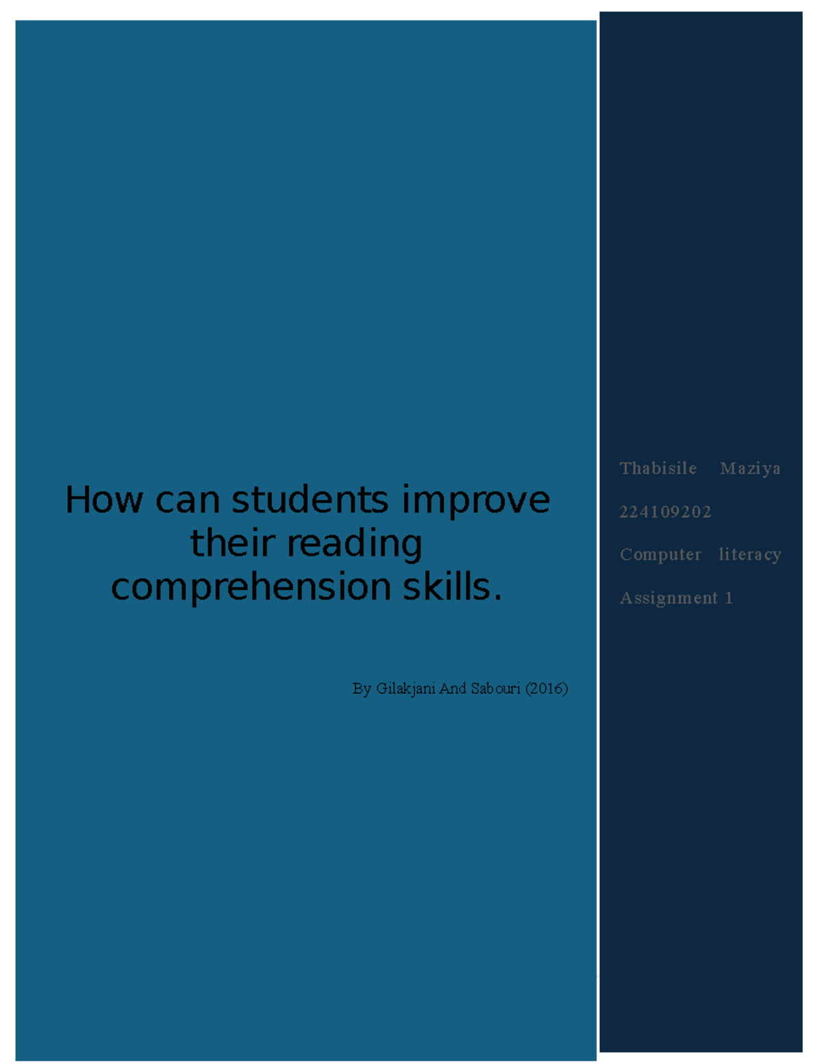 Improving Reading Comprehension Skills: A Study on Effective Strategies ...