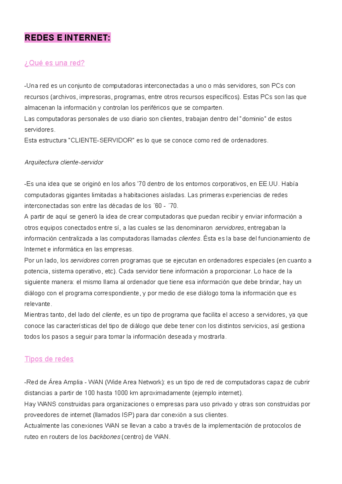 Redes e Internet: Resumen Completo para COMU 3 - Studocu