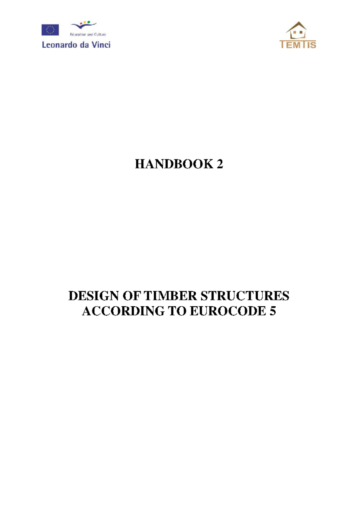 Handbook 2 - Design of timber according to eurocode 5 - HANDBOOK 2 ...