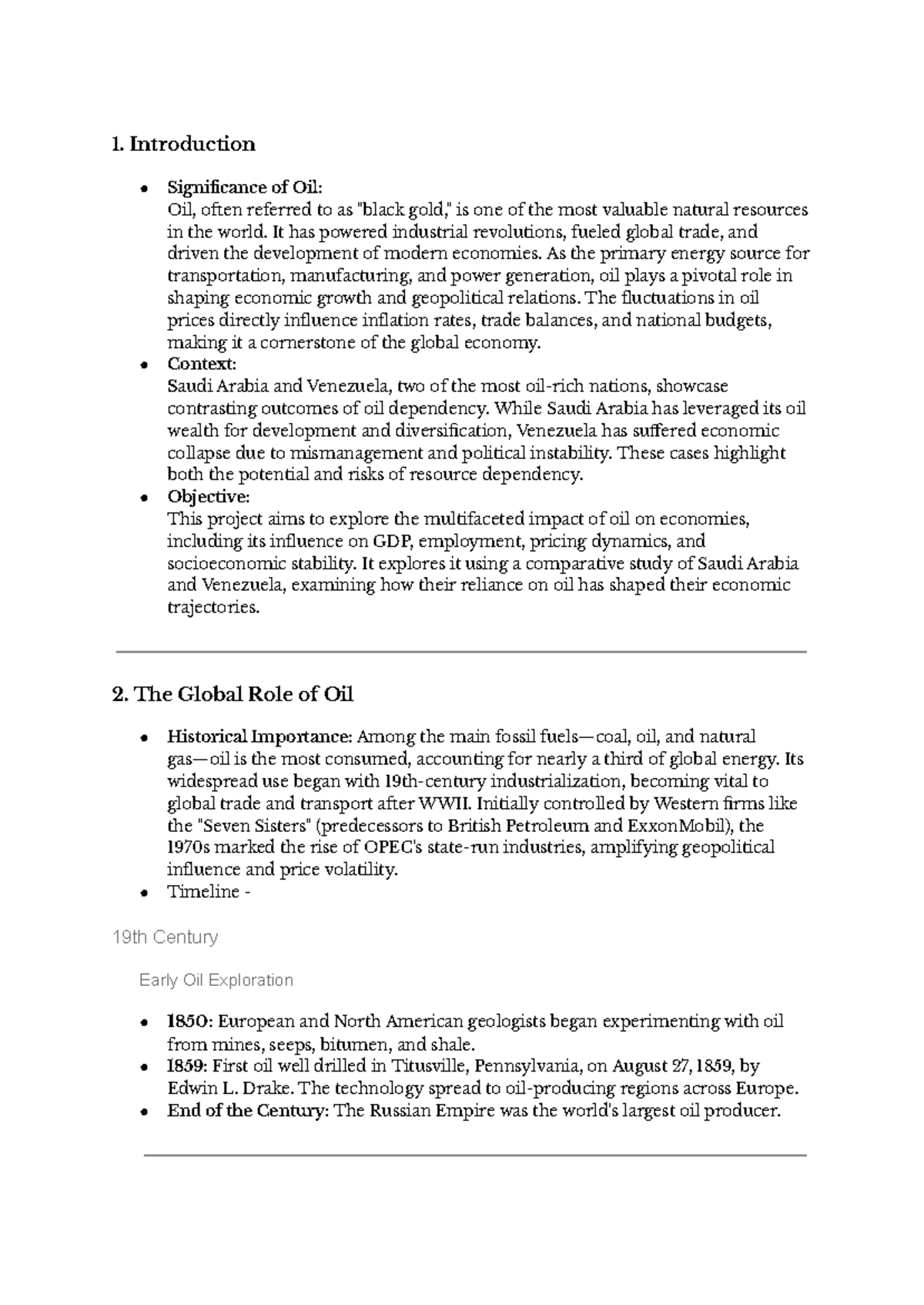 Economics Project - Oil's Economic Impact: Case Study of Saudi Arabia ...