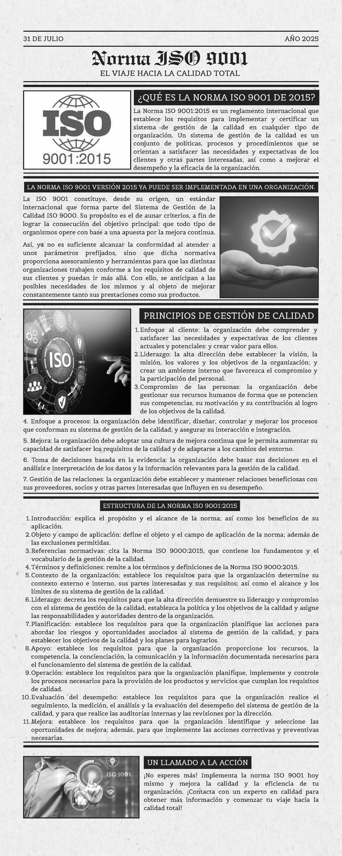 Infografía Resumen de la Norma ISO 9001:2015 - Studocu