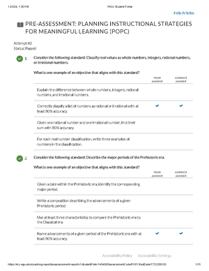 D658 - Planning Instructional Strategies for Meaningful Learning - Studocu