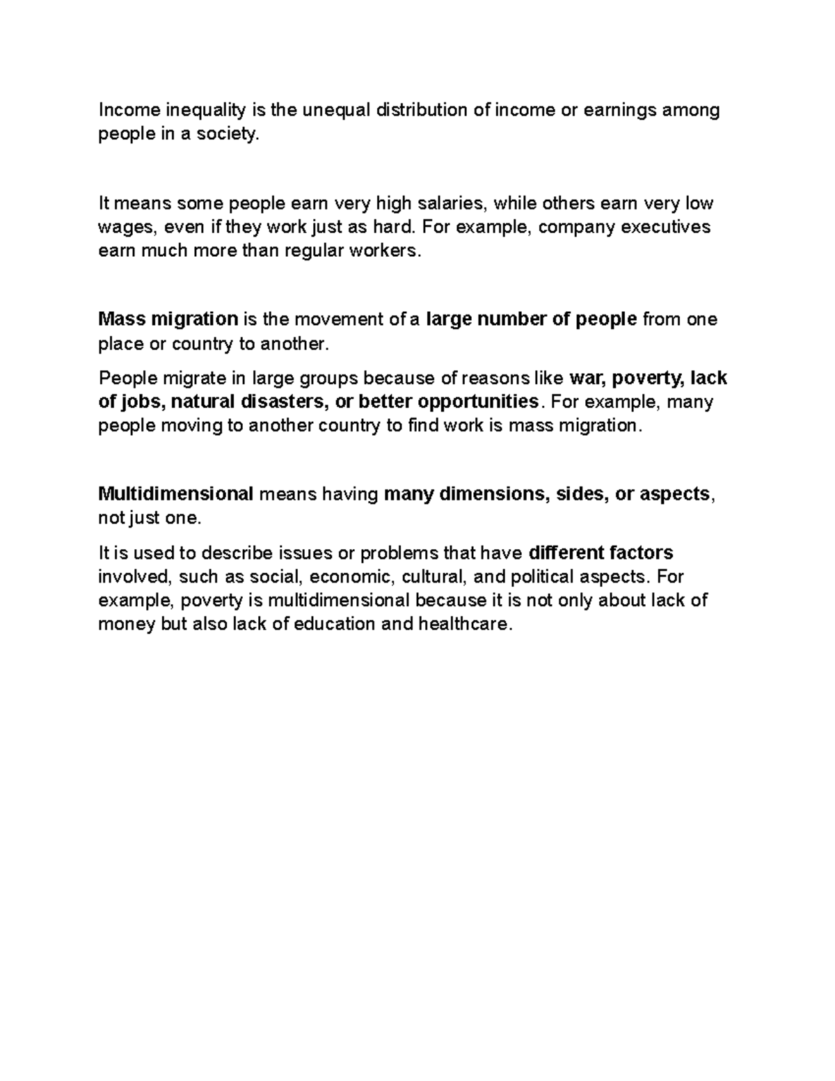 Income Inequality and Mass Migration: A Multidimensional Review (MWR ...