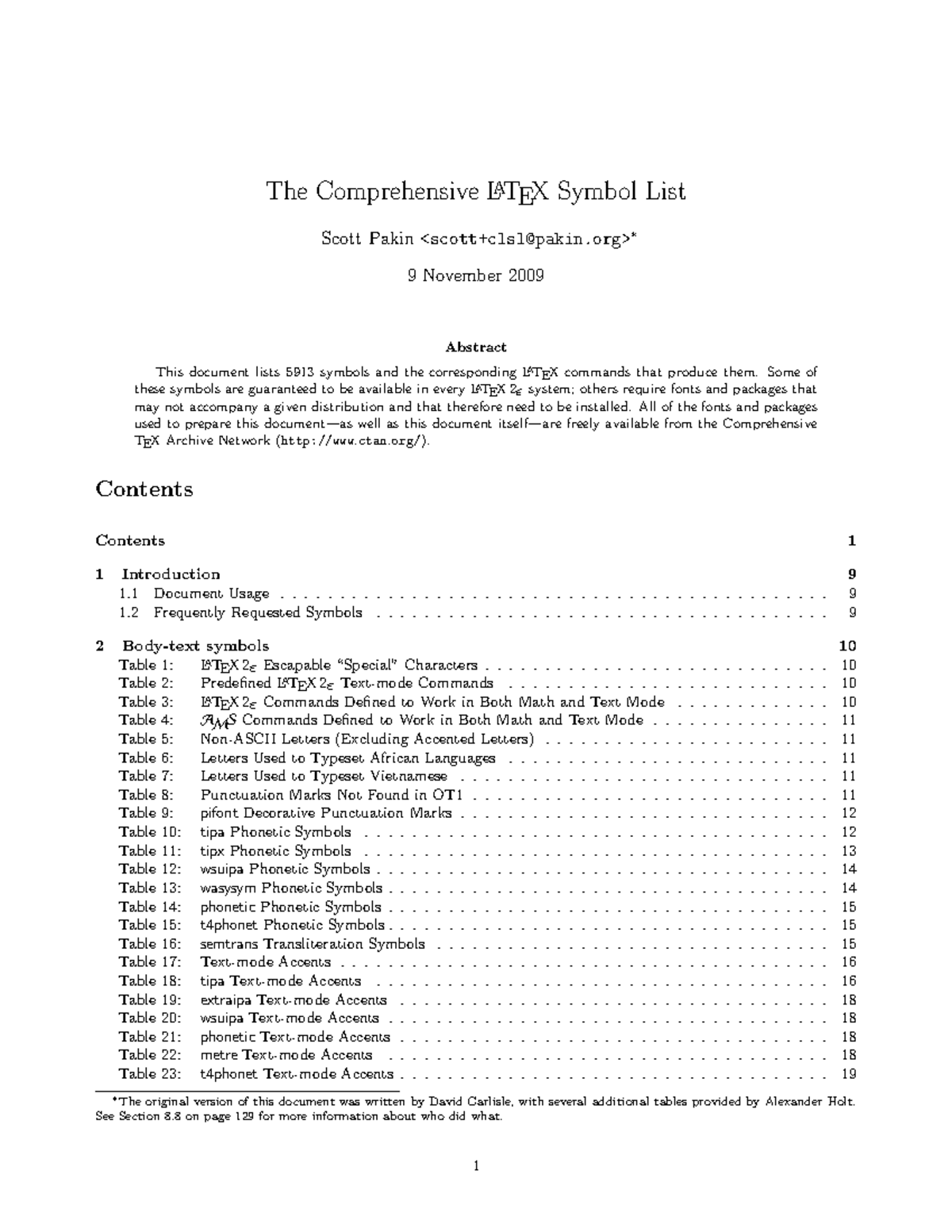 Comprehensive LATEX Symbol List (LATEX 2ε) - Cheat Sheet - Studocu