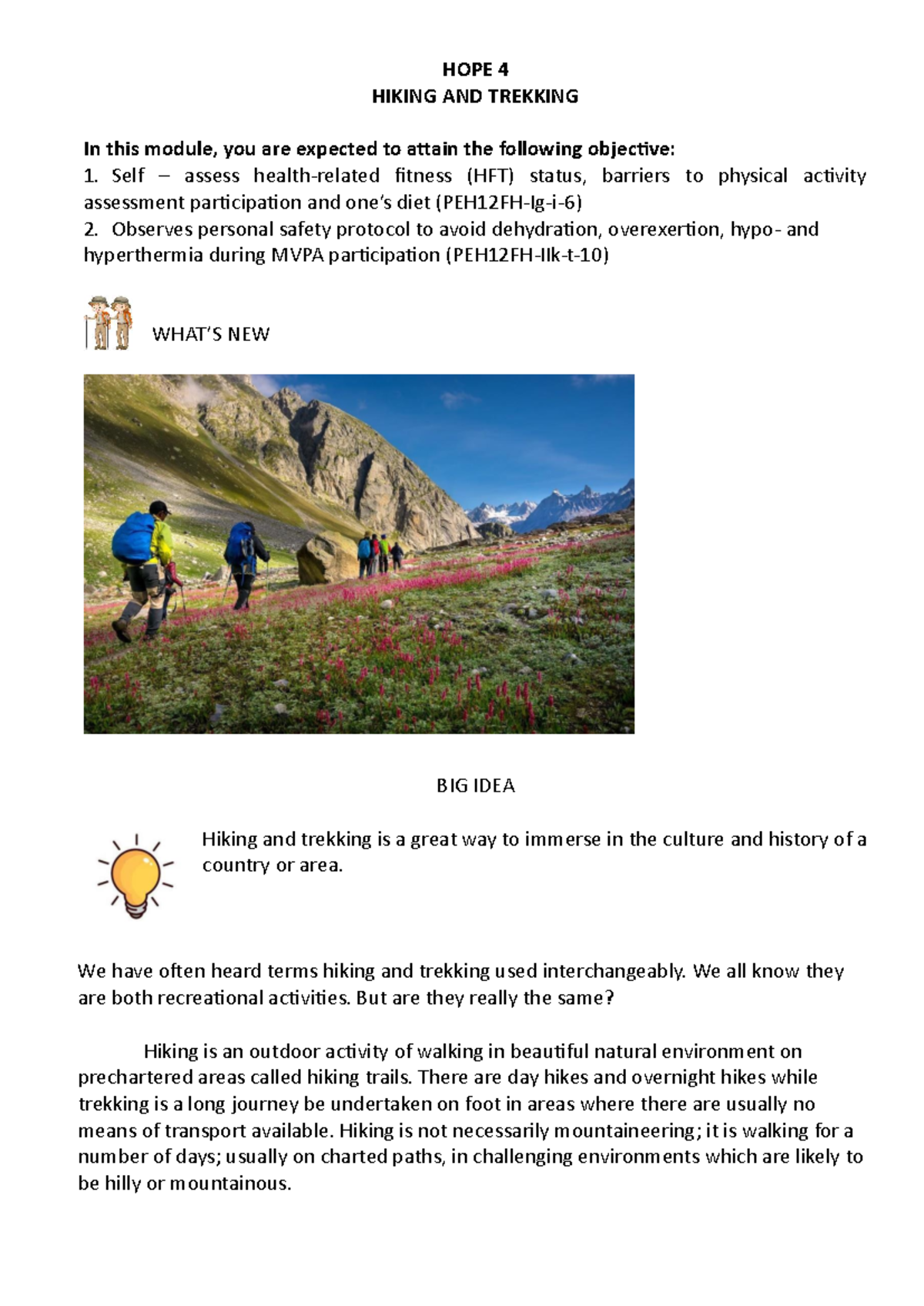 Trekking and Hiking Module 2: Understanding Differences and Benefits ...