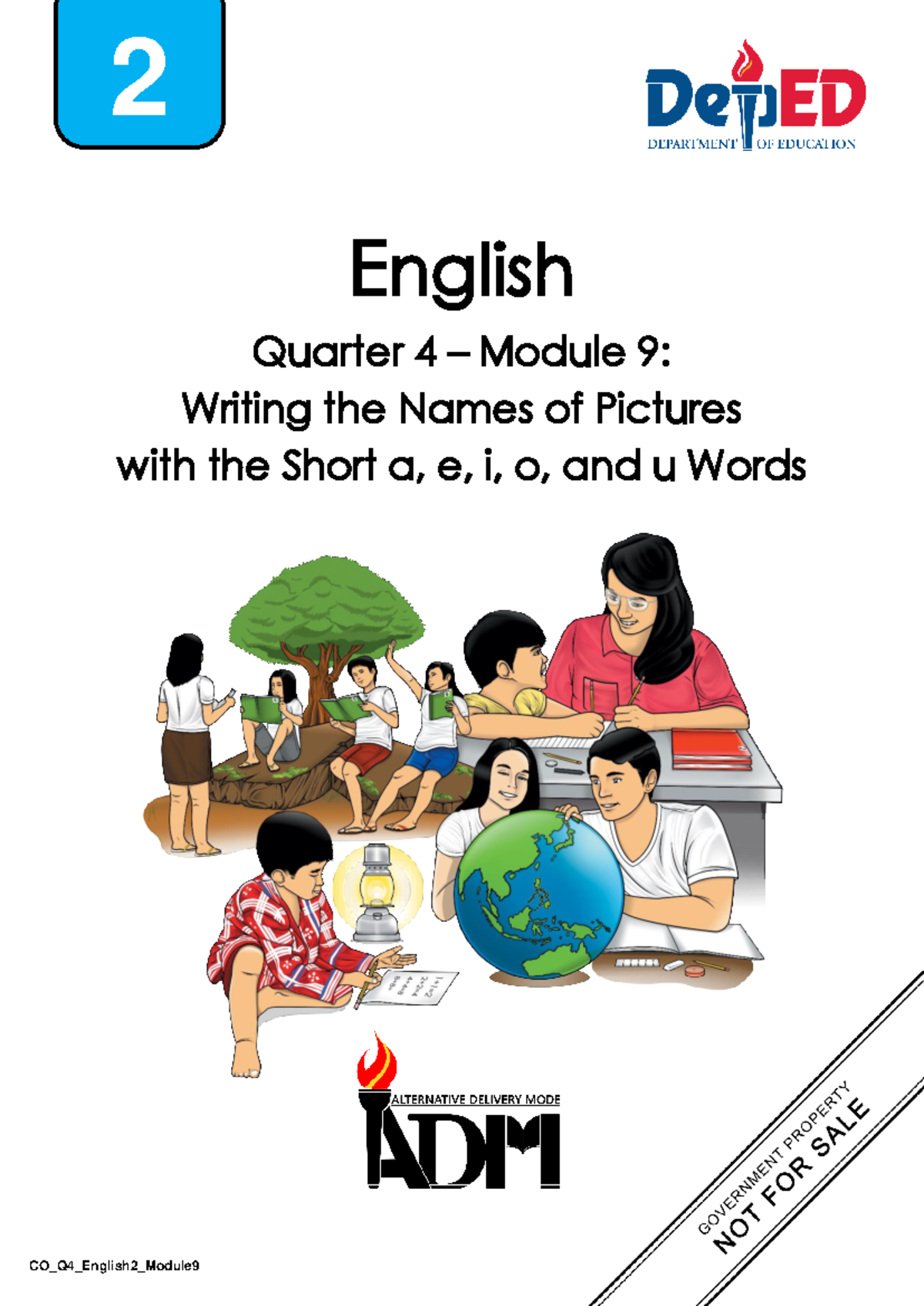 English 2 Q4 Module 9: Writing Names of Pictures with Short Vowels ...