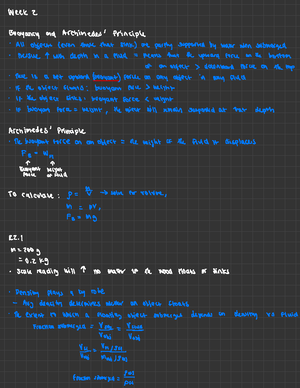 Phys131 Final Exam Cheat Sheet: Fluid Dynamics & Oscillations - Studocu