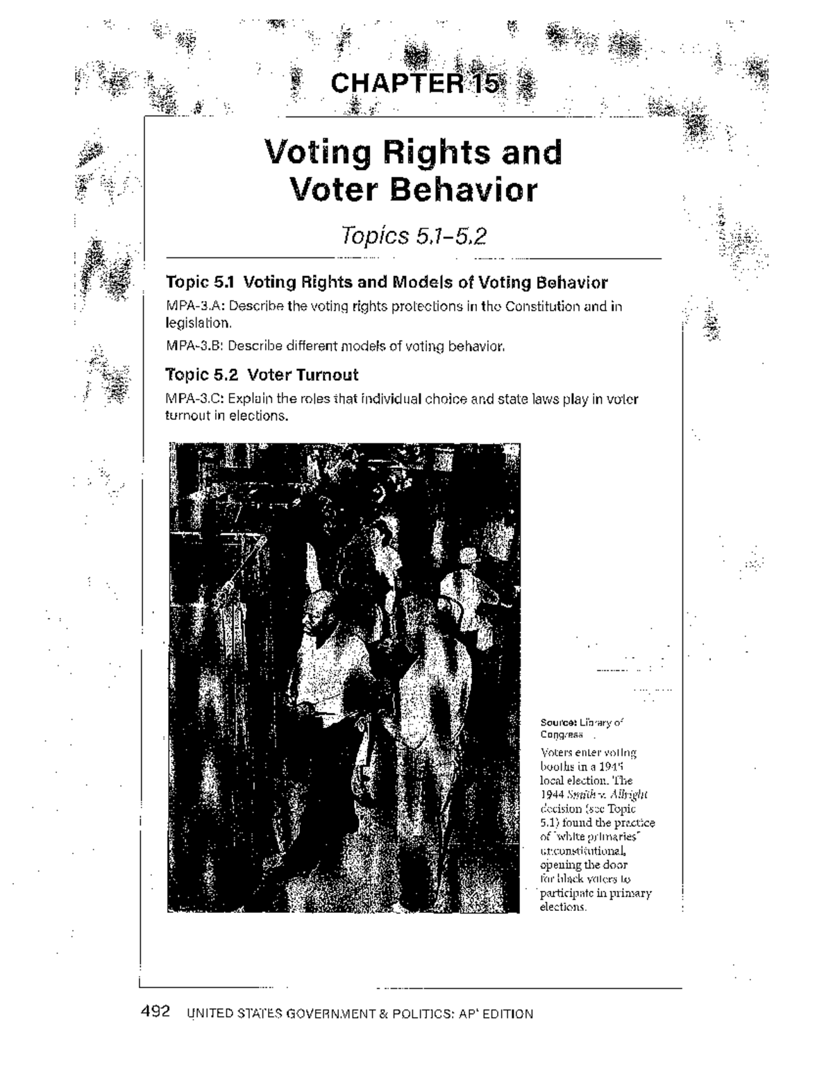Voting Rights and Voter Behavior Analysis: MPA Topics 5.1 & 5.2 - Studocu