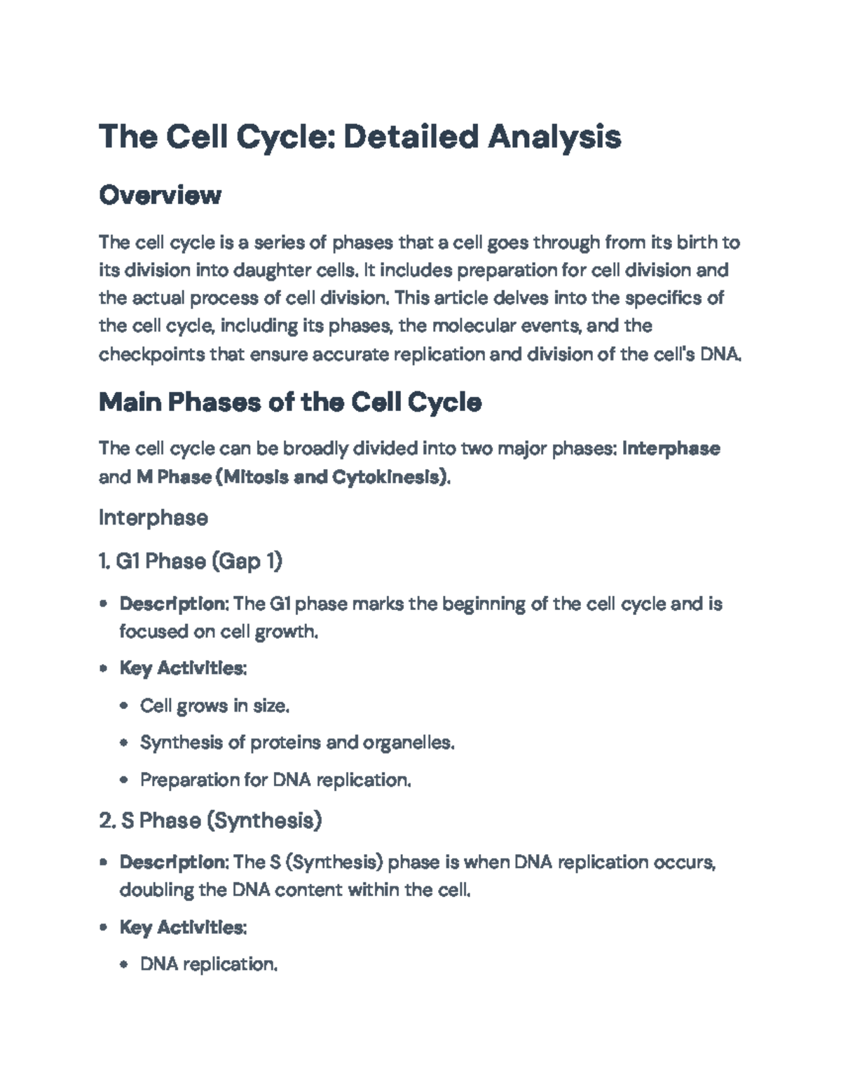 Cell Cycle Overview: Phases, Proteins, and Regulation Insights - The ...