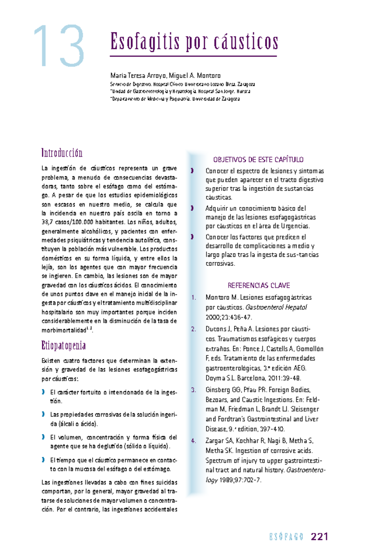 Esofagitis por Cáusticos: Manejo y Tratamiento en Urgencias - Studocu