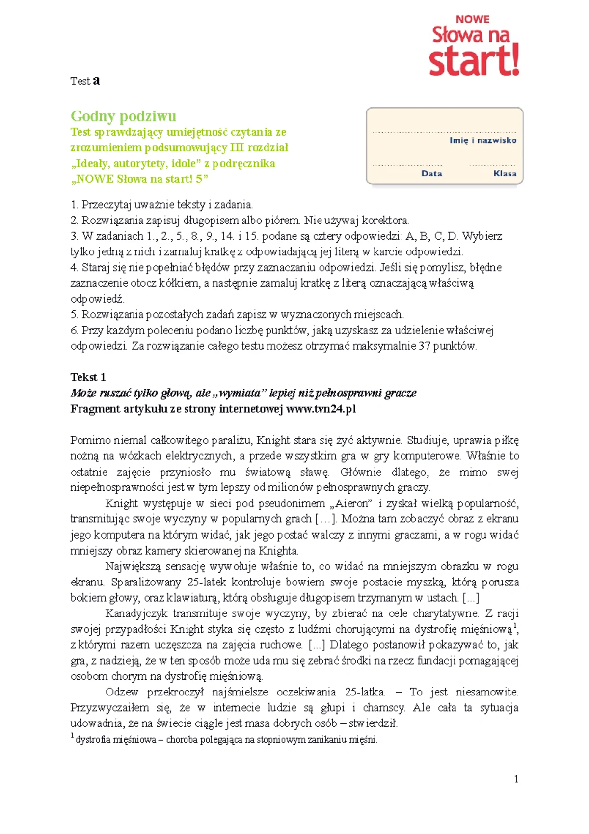 Tiger 3 Unit 5 Test PLUS - Listening Exercise and Activities - Studocu