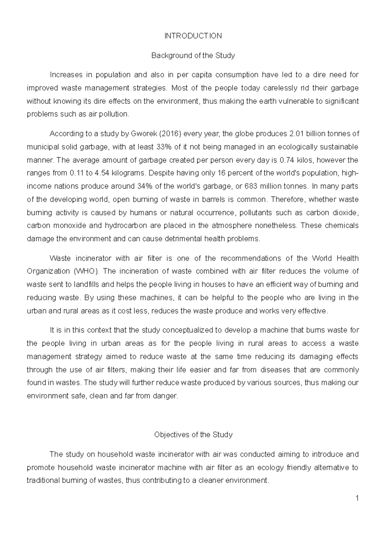 Final paper reserts - qweasd - INTRODUCTION Background of the Study ...