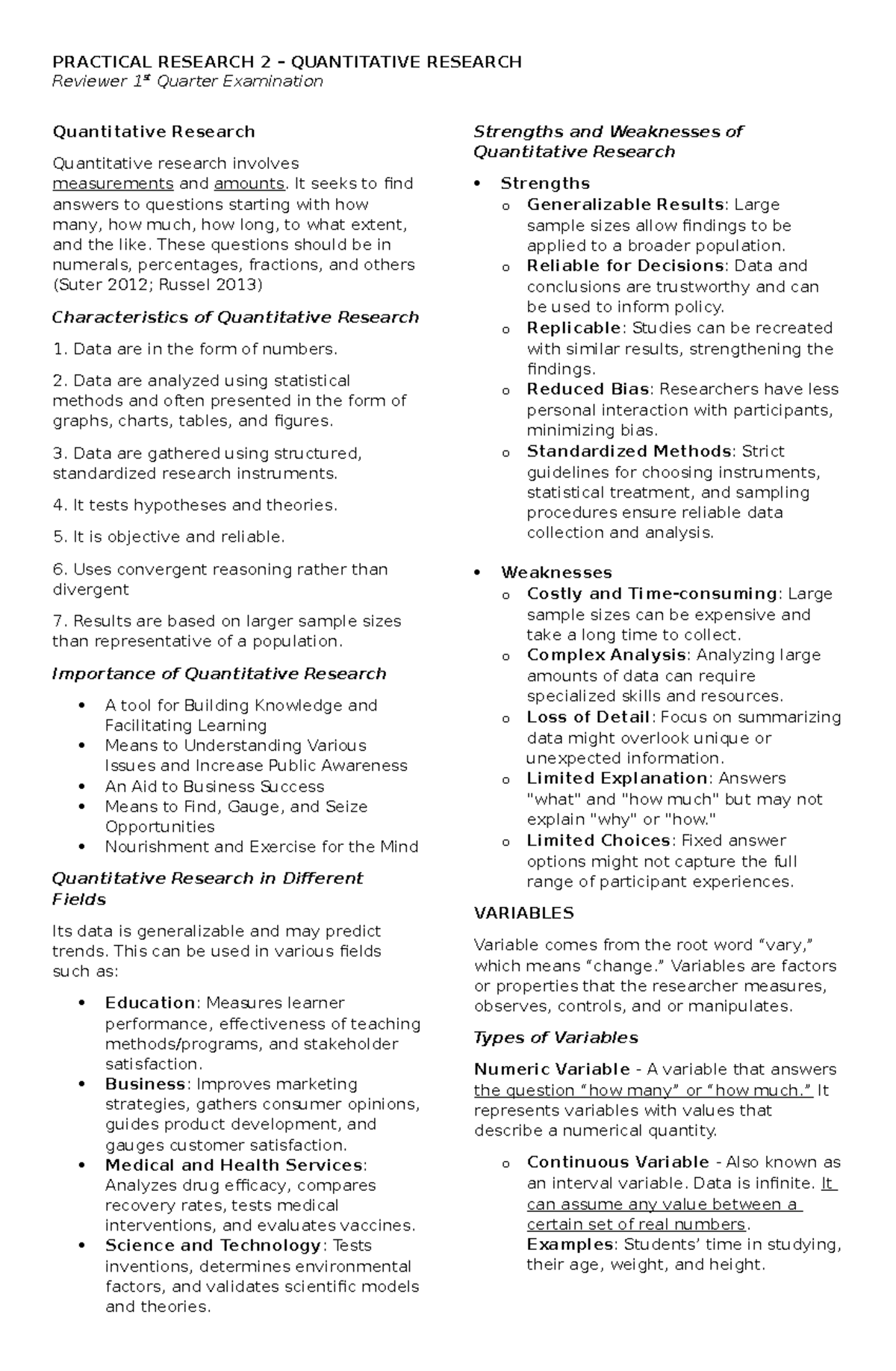 Inbound 2697659289476809649 - PRACTICAL RESEARCH 2 – QUANTITATIVE ...