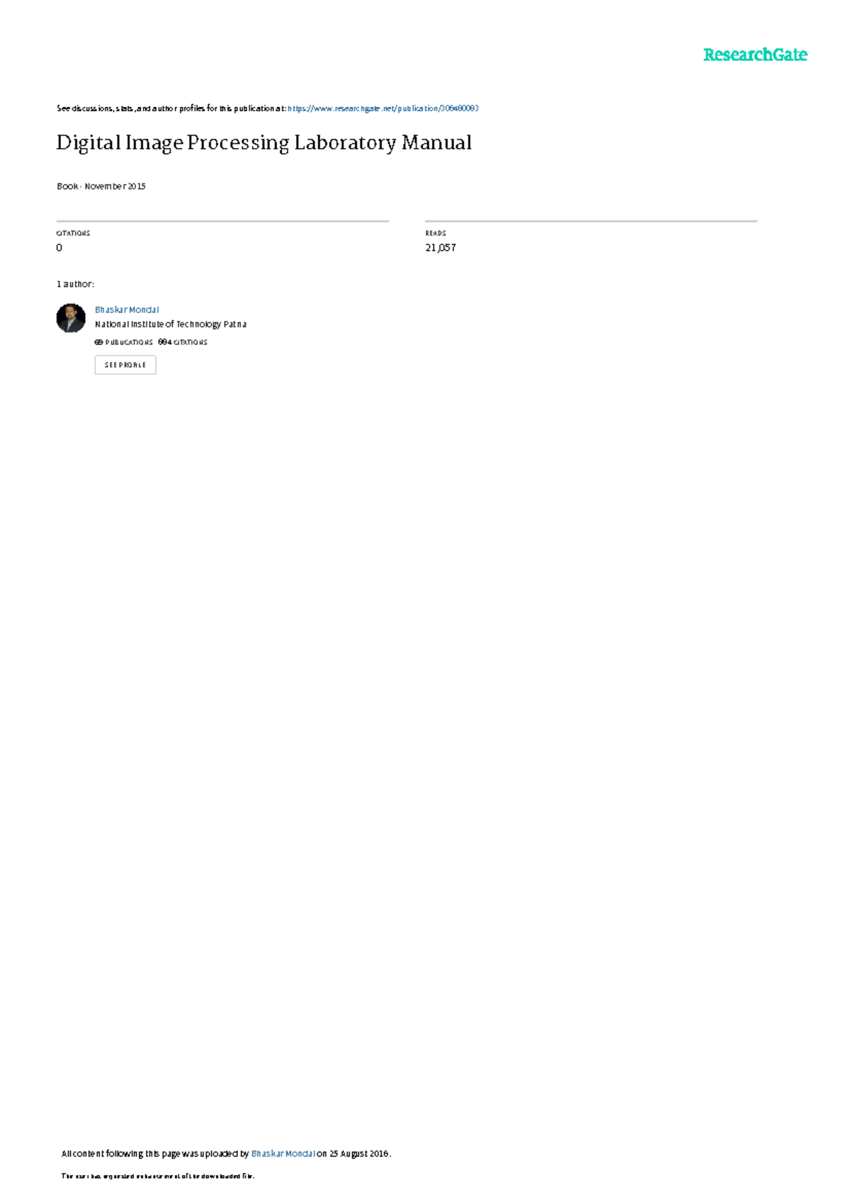 Digital Image Processing Laboratory Manual - CS70X (Spring 2015) - Studocu