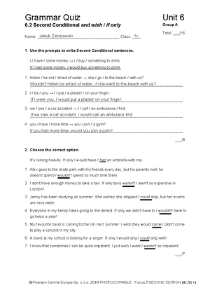 Focus 3 2E Vocabulary Quiz Unit8 Group A - Vocabulary Quiz Unit 8 Modern society Group A Name ...