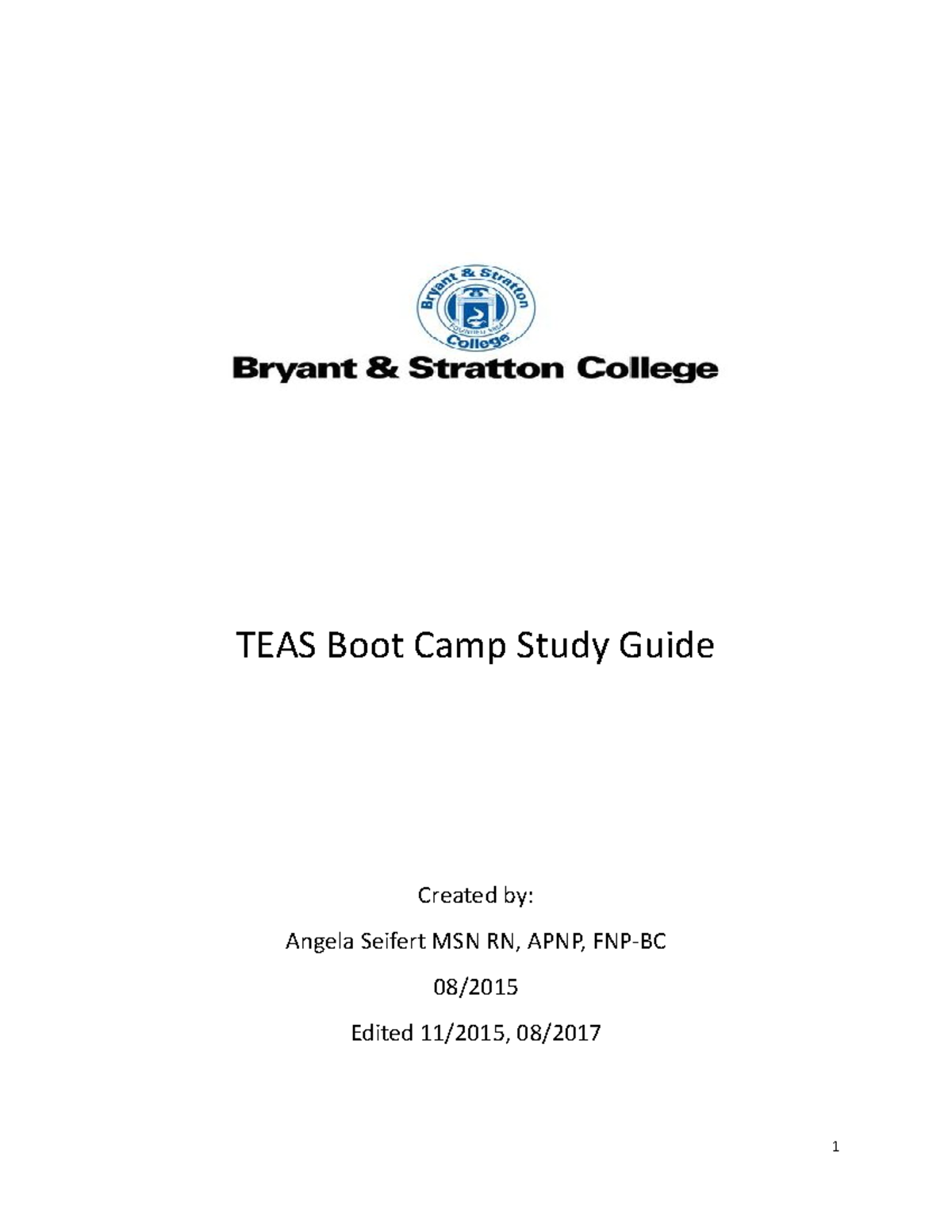 TEAS Boot Camp Guide as of July 2018 (1) - TEAS Boot Camp Study Guide ...