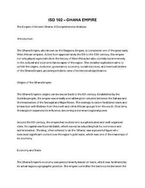 The Ghana Empire: Its Rise, Wealth, and Ultimate Decline - The Ghana ...