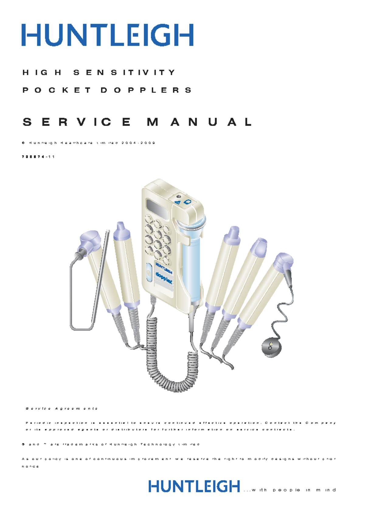 Huntleigh Pocket Doppler Service Manual: Maintenance & Inspection Guide ...