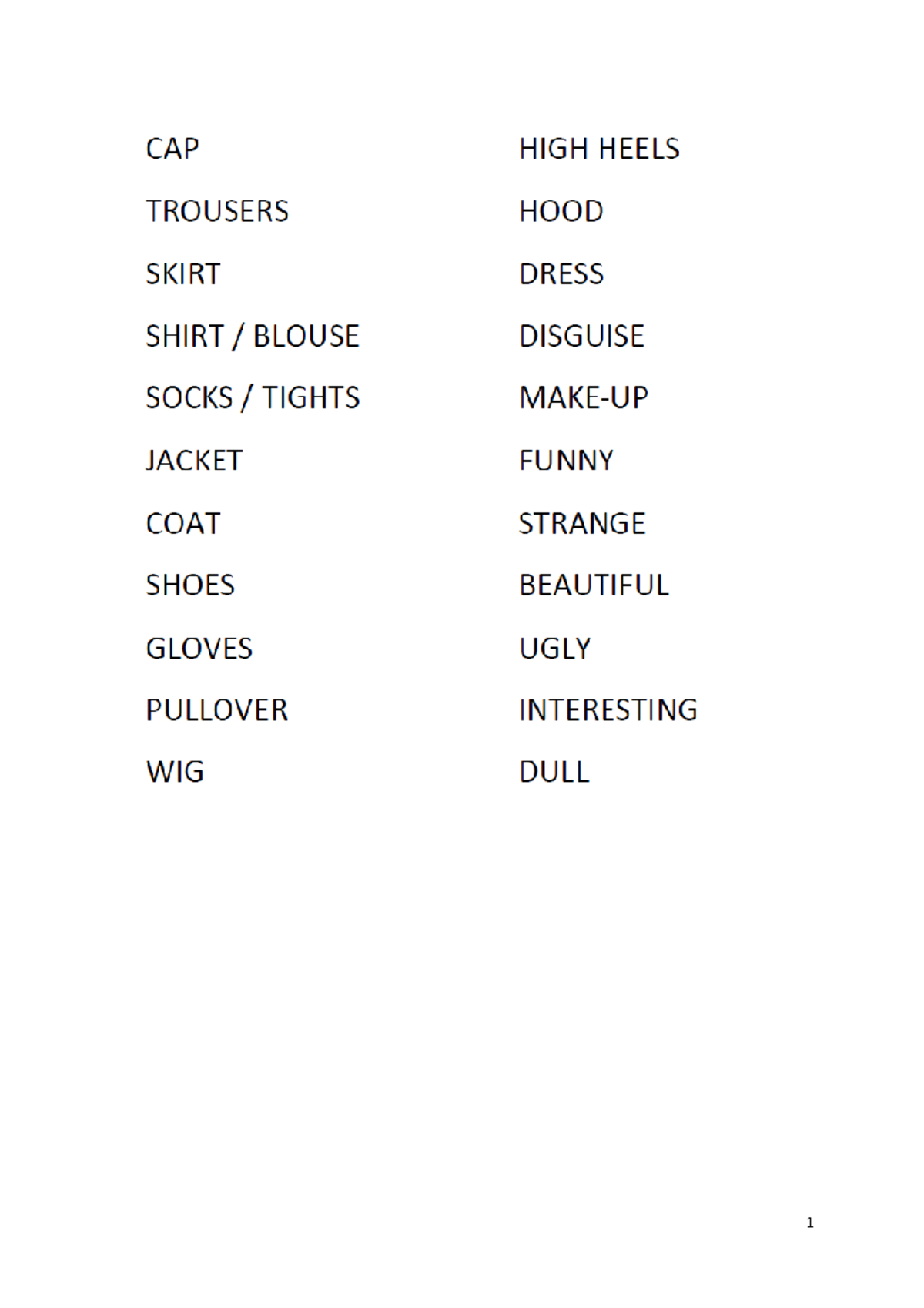 COS 101: Crazy Cosplay Vocabulary & Character Matching Exercise - Studocu