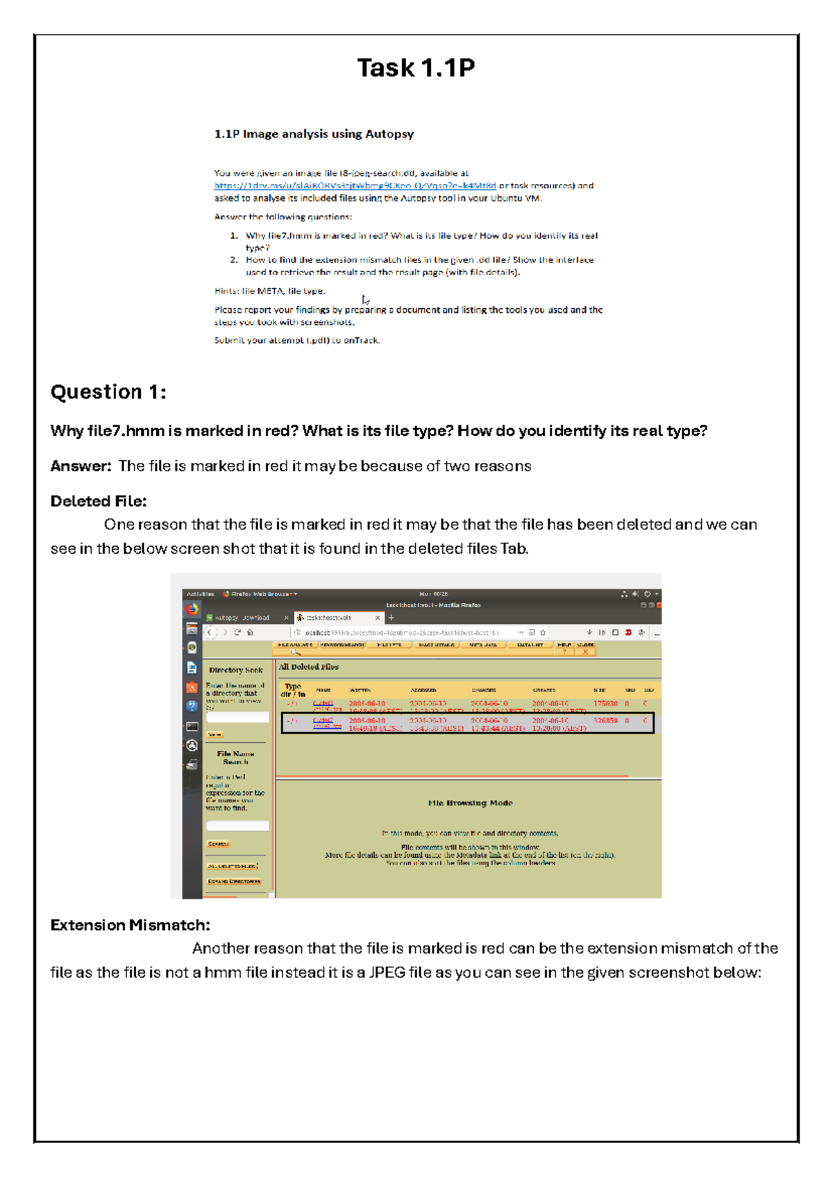 Task 1P - Identifying File Types and Extension Mismatches - Studocu