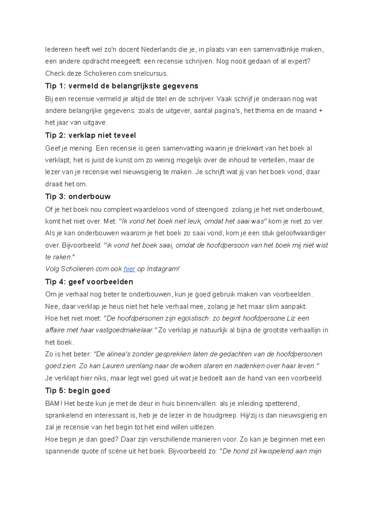 Tips voor het Schrijven van een Boekrecensie: Een Gids - Studeersnel