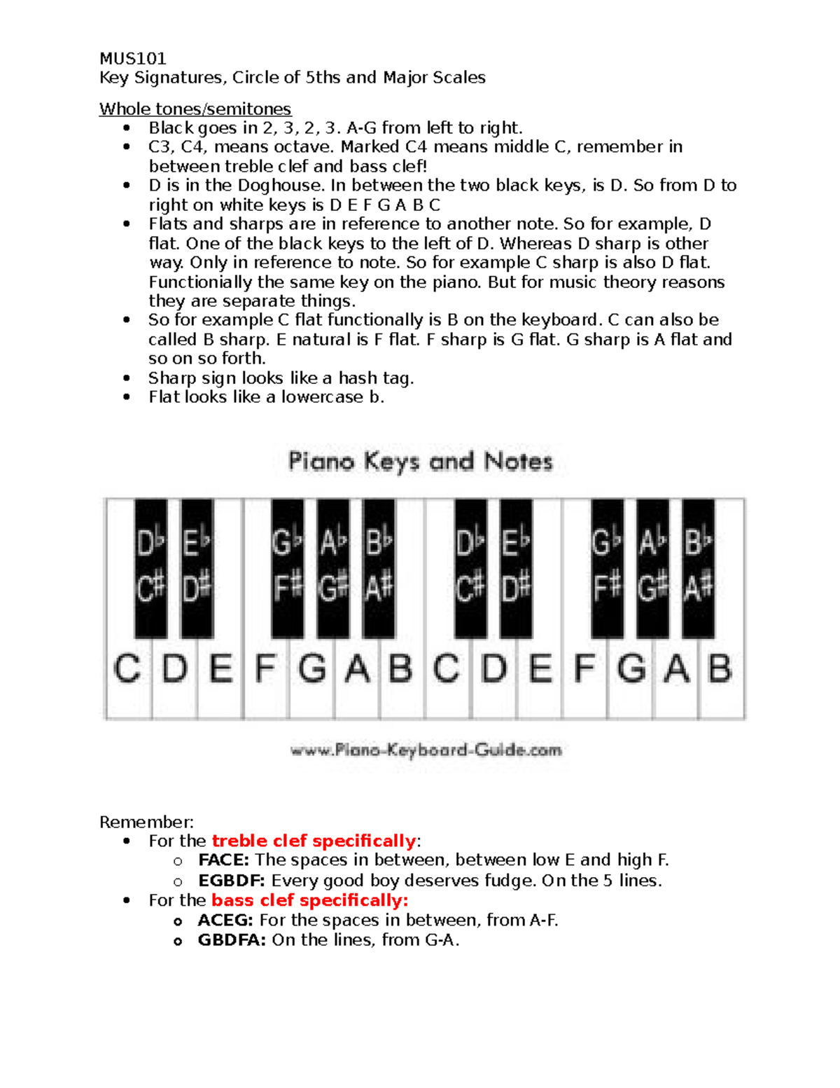 Exploring Key Signatures and Major Scales: A Study Guide - Studocu