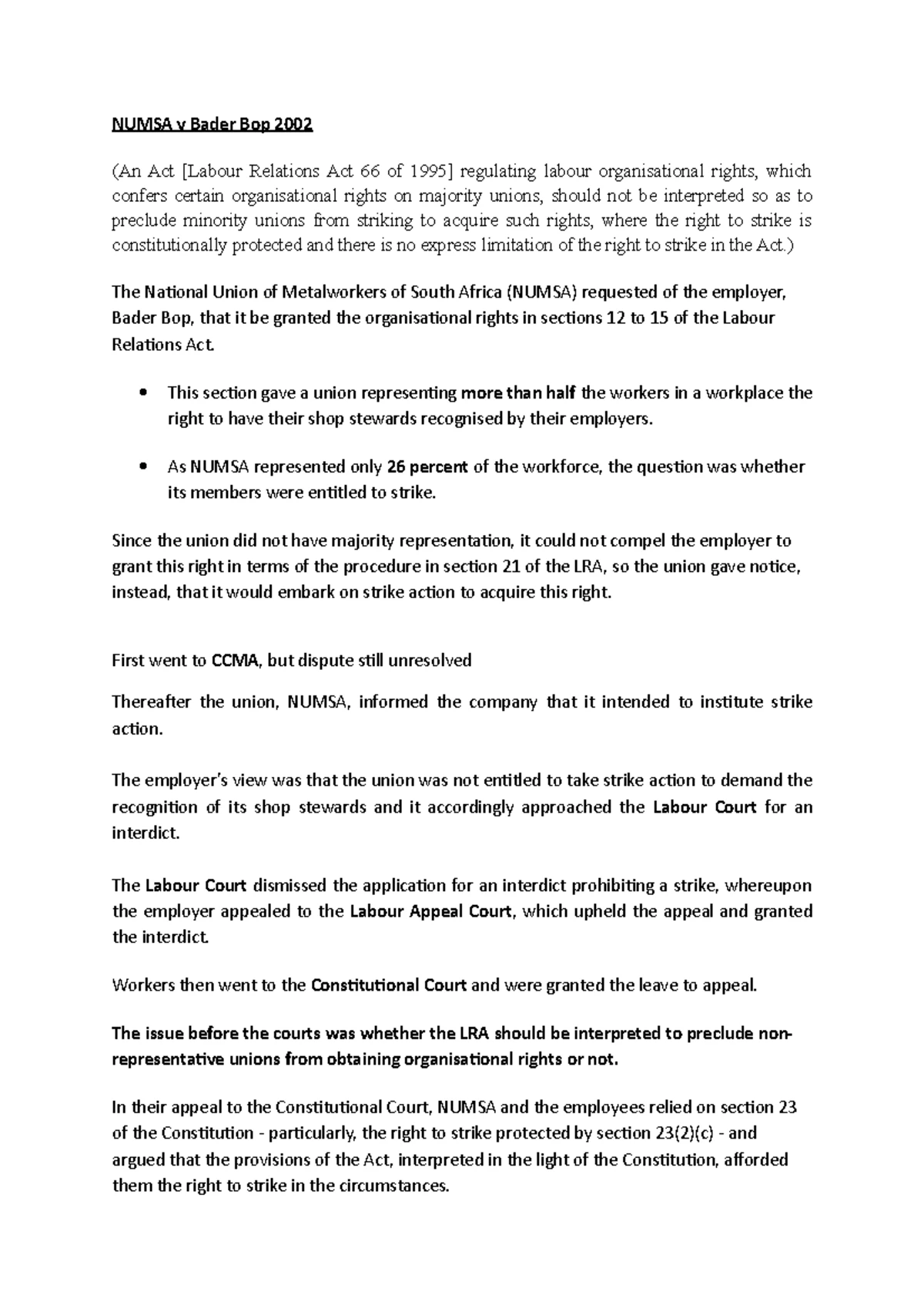 Grootboom Case Summary - Surname and initials Mahlathi PS Student ...