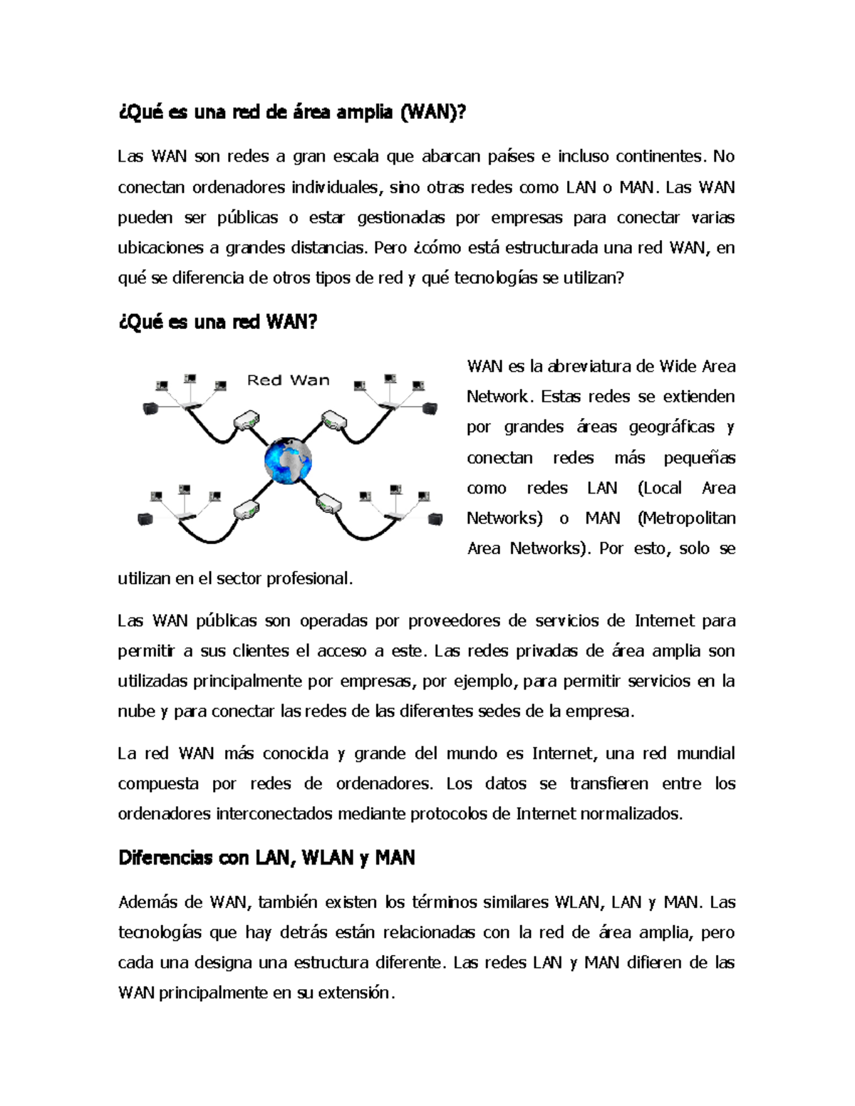 Que es una wan - apuntes - ¿Qué es una red de área amplia (WAN)? Las ...
