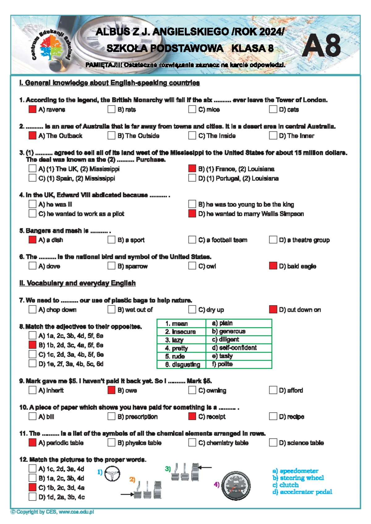Klasa 4: Ćwiczenia z „can” i „can’t” - Zadania dla uczniów - Studocu