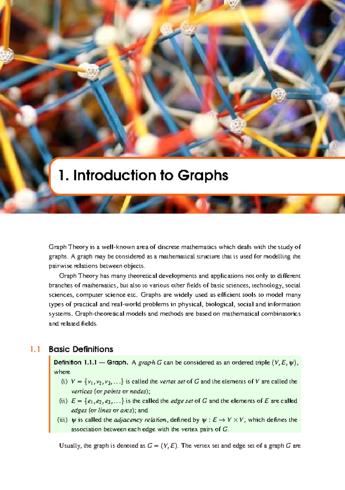 Graph Theory 1: Introduction and Basic Concepts - Studocu