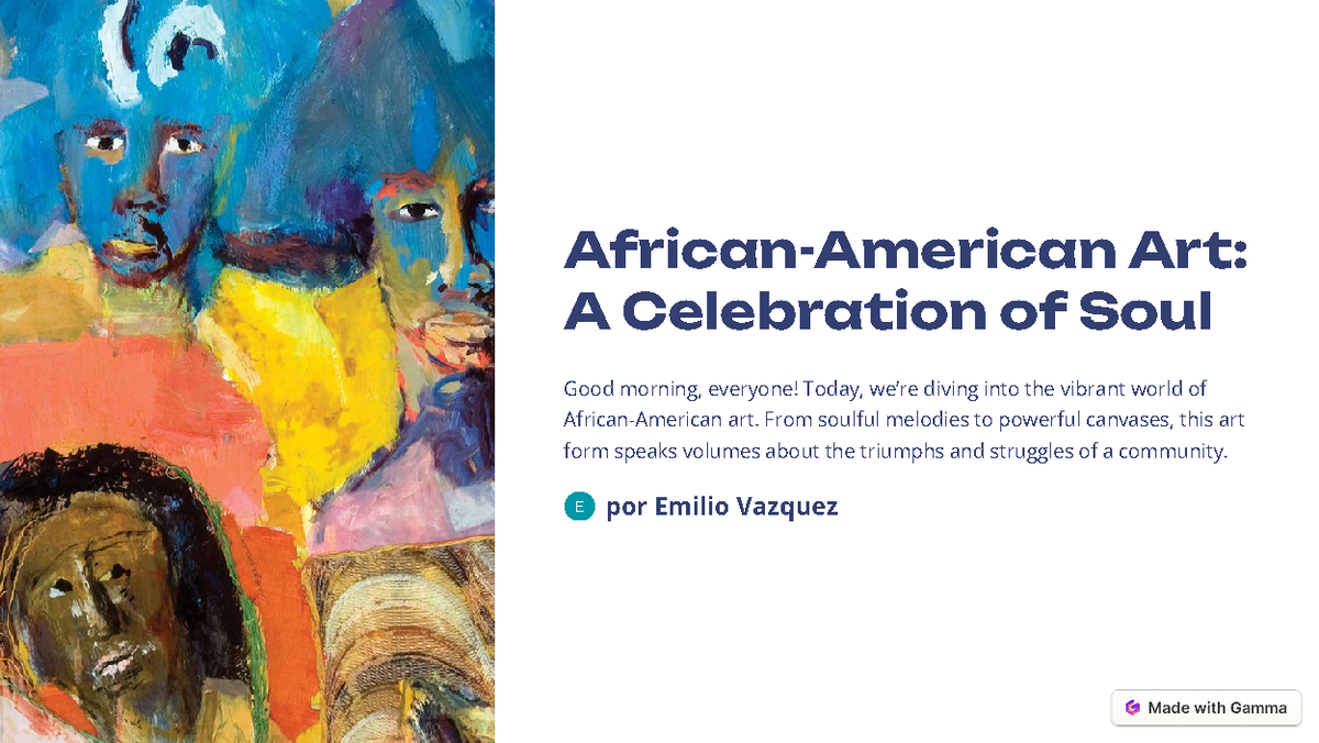 African American Art: A Tribute to Culture and Resilience - Studocu
