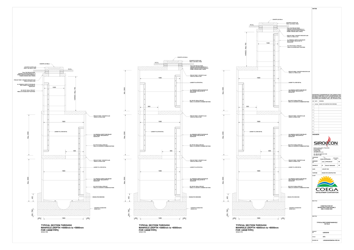 LB2020-09-SEW-D04 REV00 - NOTES CONCRTE 560mm CONCRETE COVER N.G 750mm ...