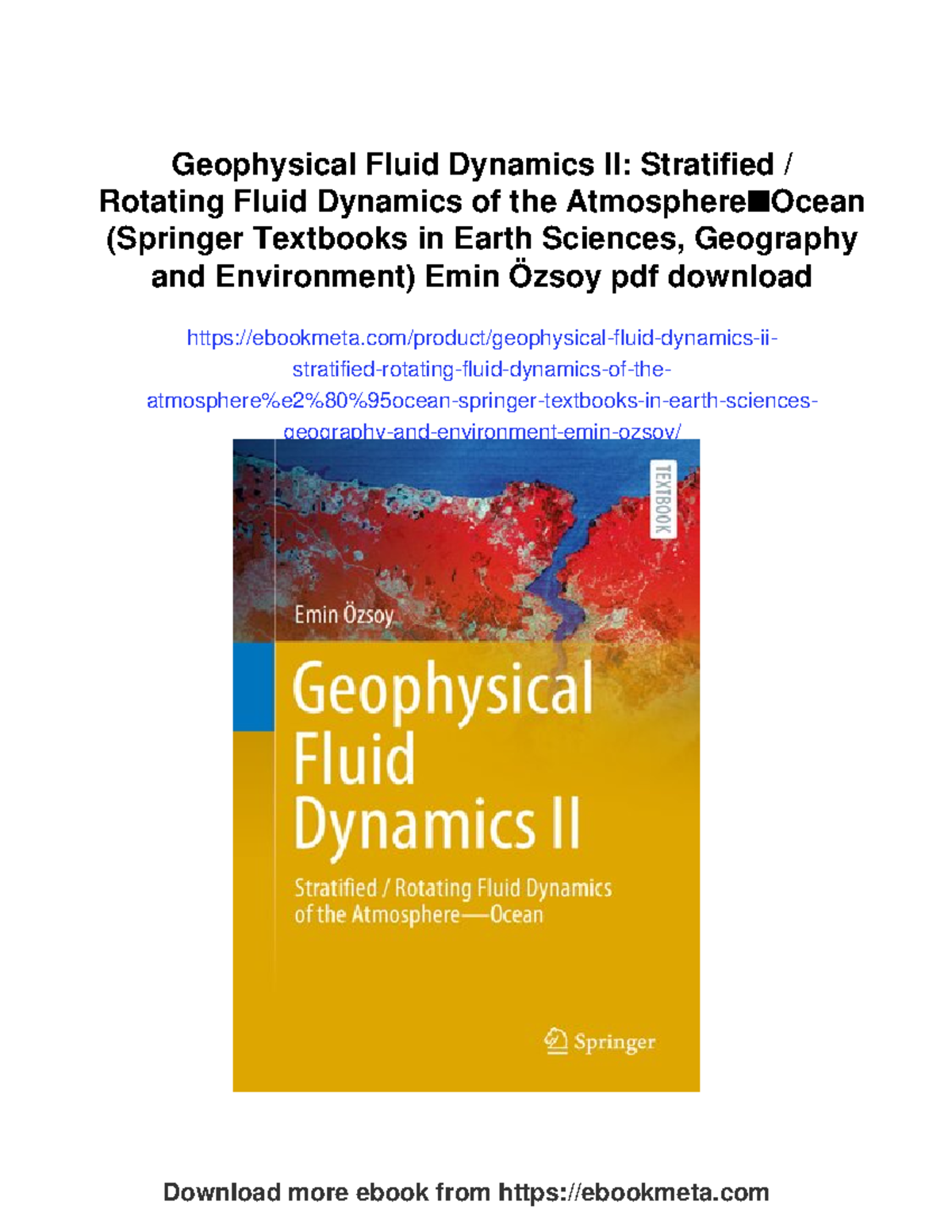 Geophysical fluid dynamics II: Stratified rotating fluid dynamics - Studocu