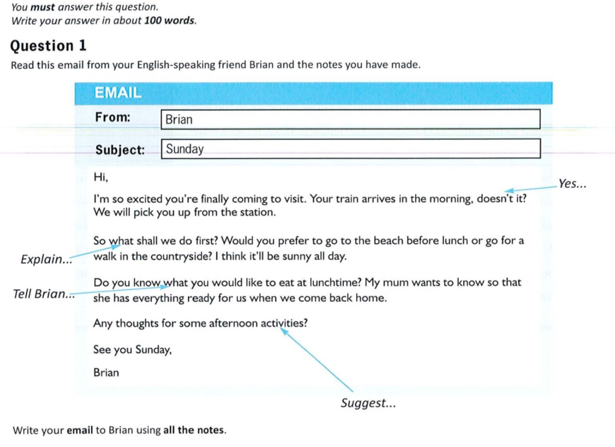 Writing Task 1: Email Response to Brian (T3) - Studocu