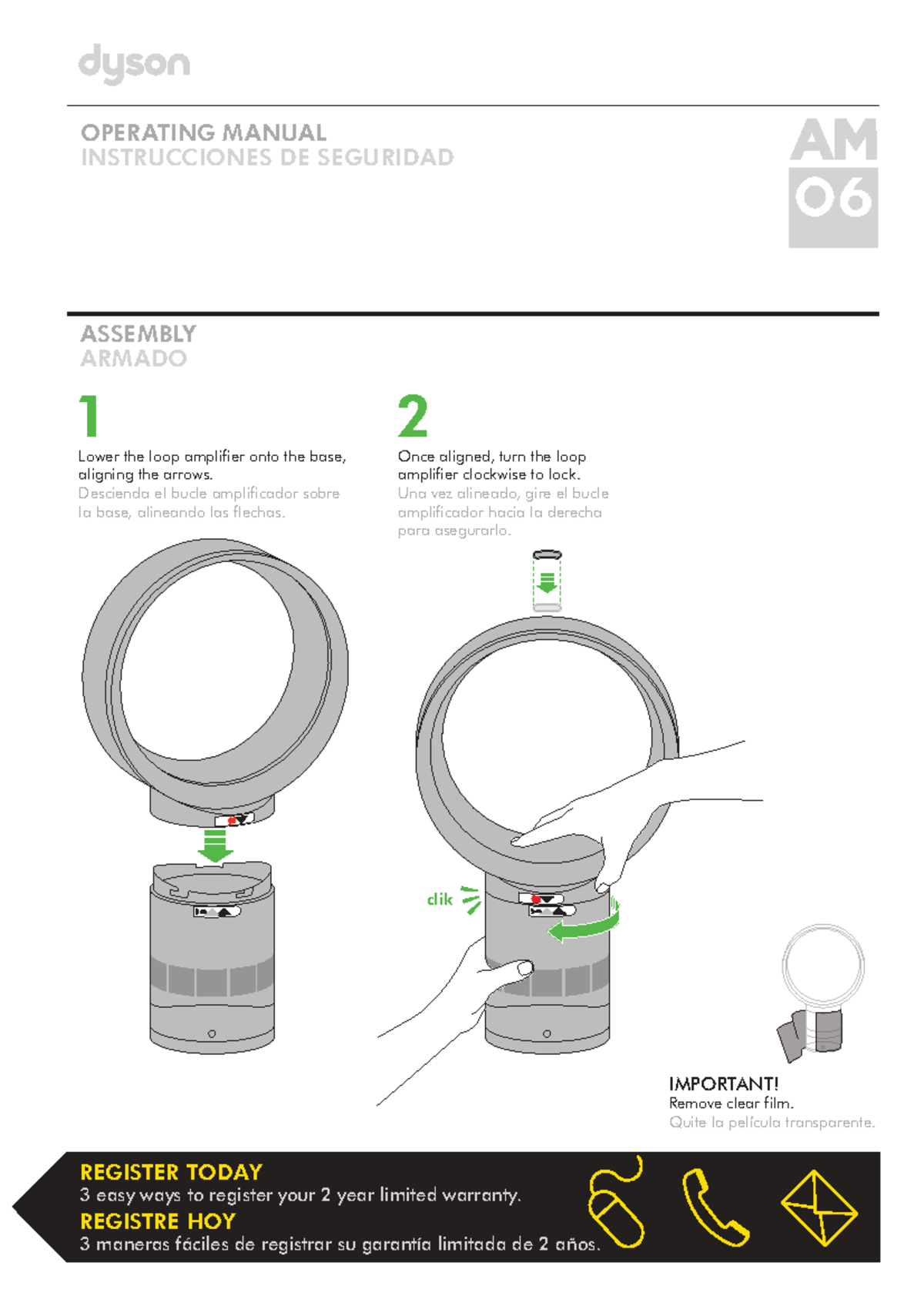 Dyson Operating Manual: Important Safety Instructions & Warranty - Studocu