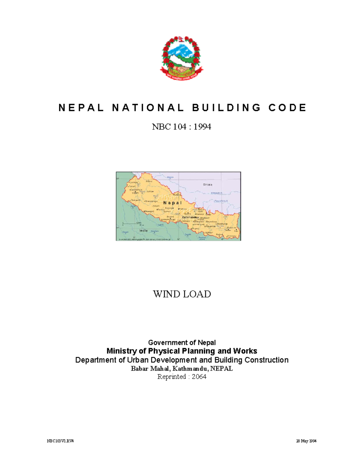 NBC104:1994 Wind Load Guidelines - Nepal Building Code for Experts ...