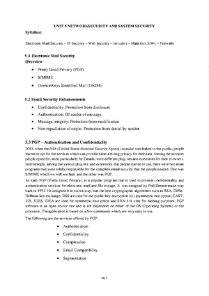 UNIT-1 OF Network Security - Chapter 1 UNIT 1: INTRODUCTION Services ...