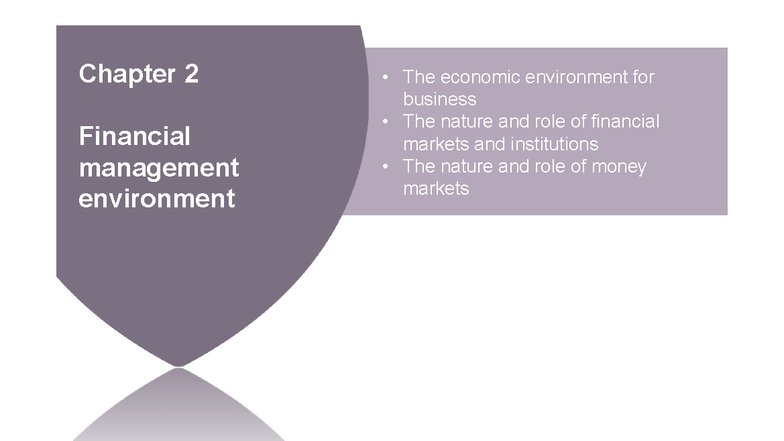 Chapter 2: Financial Management Environment - BPP Learning Media - Studocu