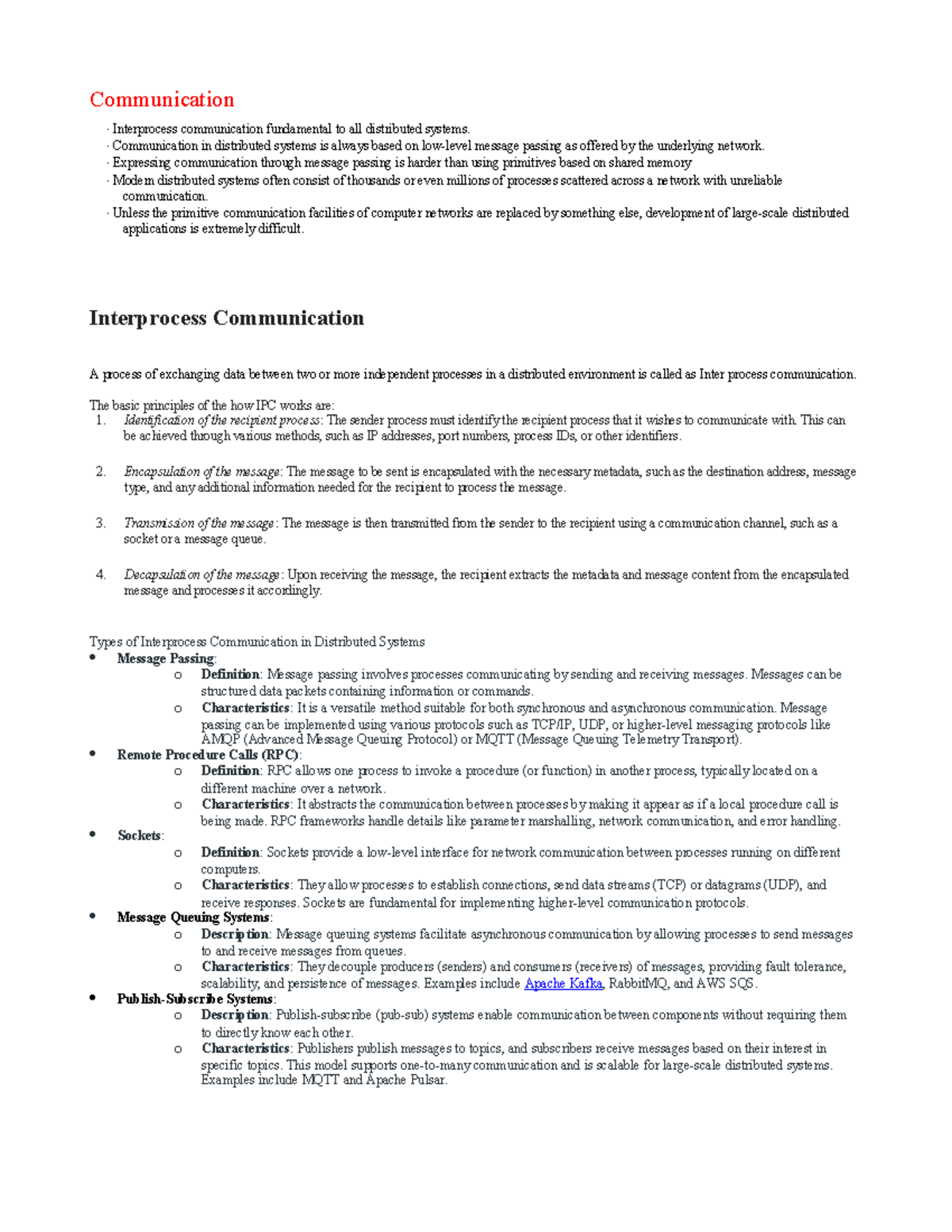 Unit 1.4 Notes: Fundamentals of Interprocess Communication in ...