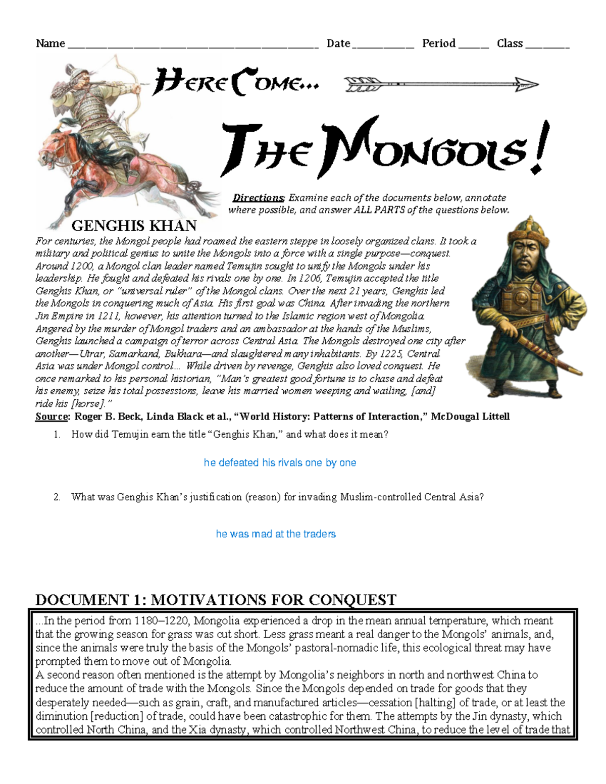 MONGOL EMPIRE STUDY GUIDE: EXPLORING GENGHIS KHAN & STRATEGIES - Studocu