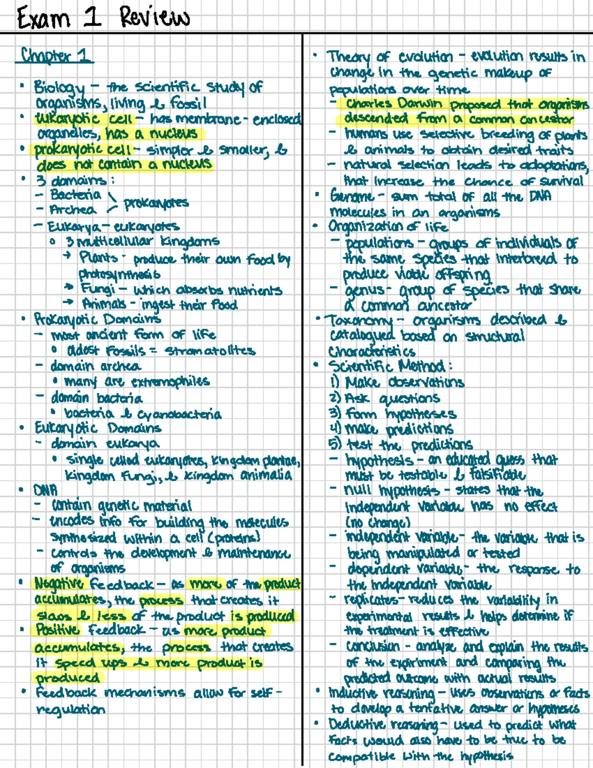 Biology 1406 Exam 3 Comprehensive Review: Cellular Respiration ...