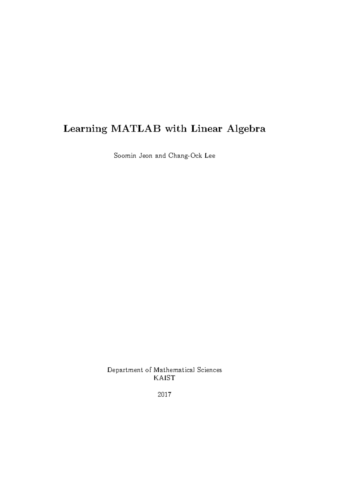 [ MAS109 ] Matlab Programming and Linear Algebra Concepts Summary - Studocu