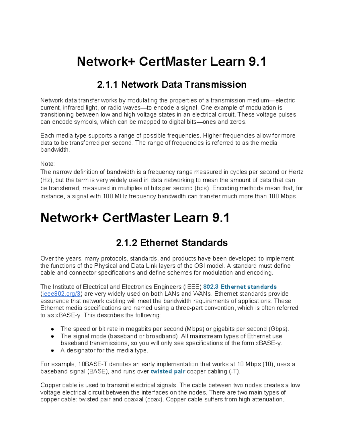 Structured Cabling Systems: Installation & Standards (Network+) - Studocu