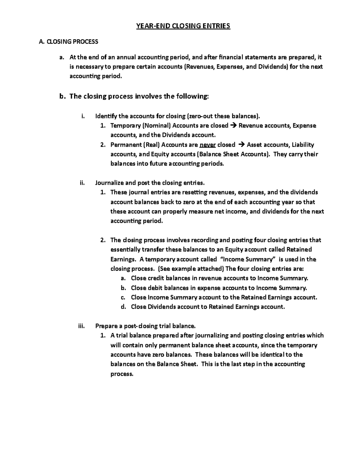 Chapter 4 - Year-End Closing Entries Explained - Studocu