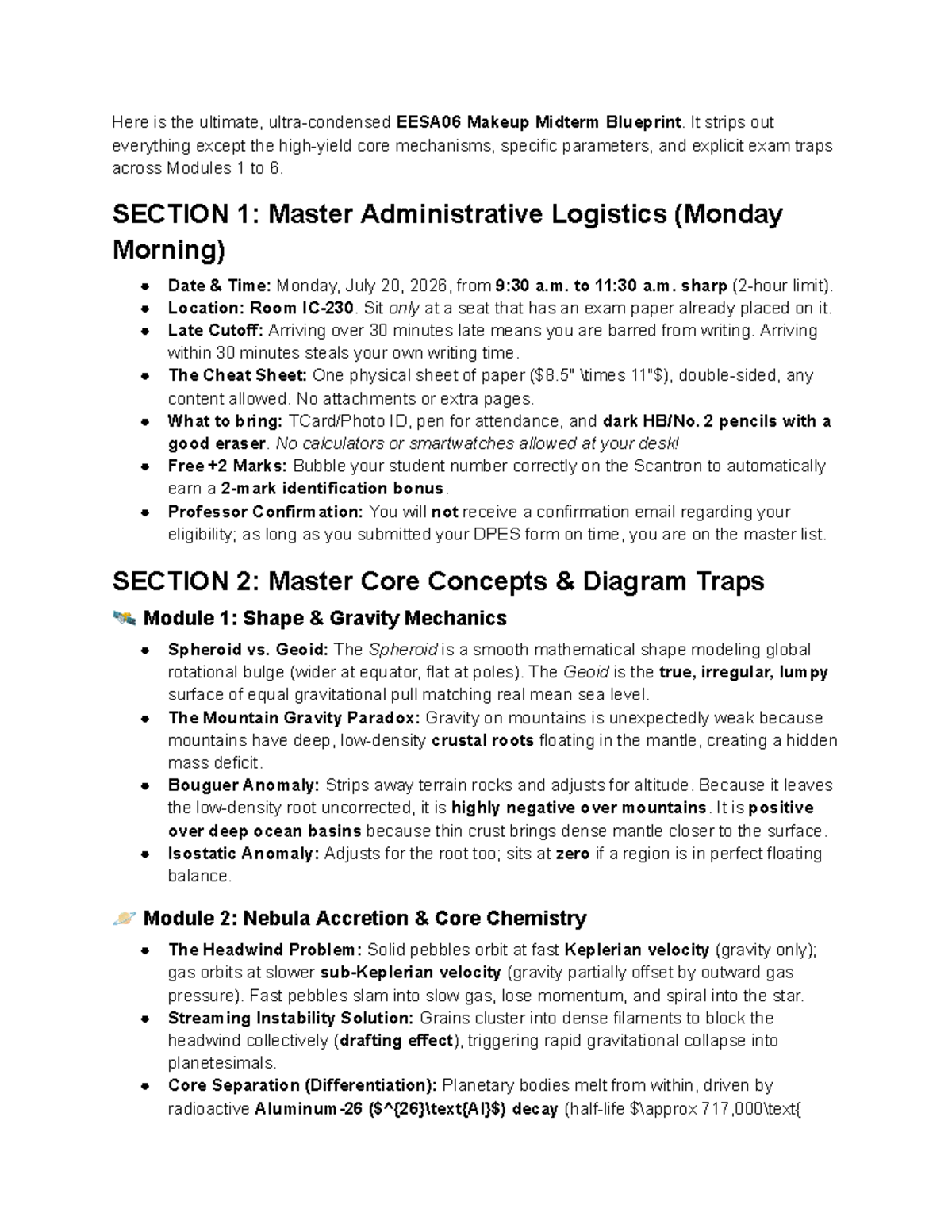 EESA06 Makeup Midterm Blueprint: Core Concepts & Exam Tips - Studocu