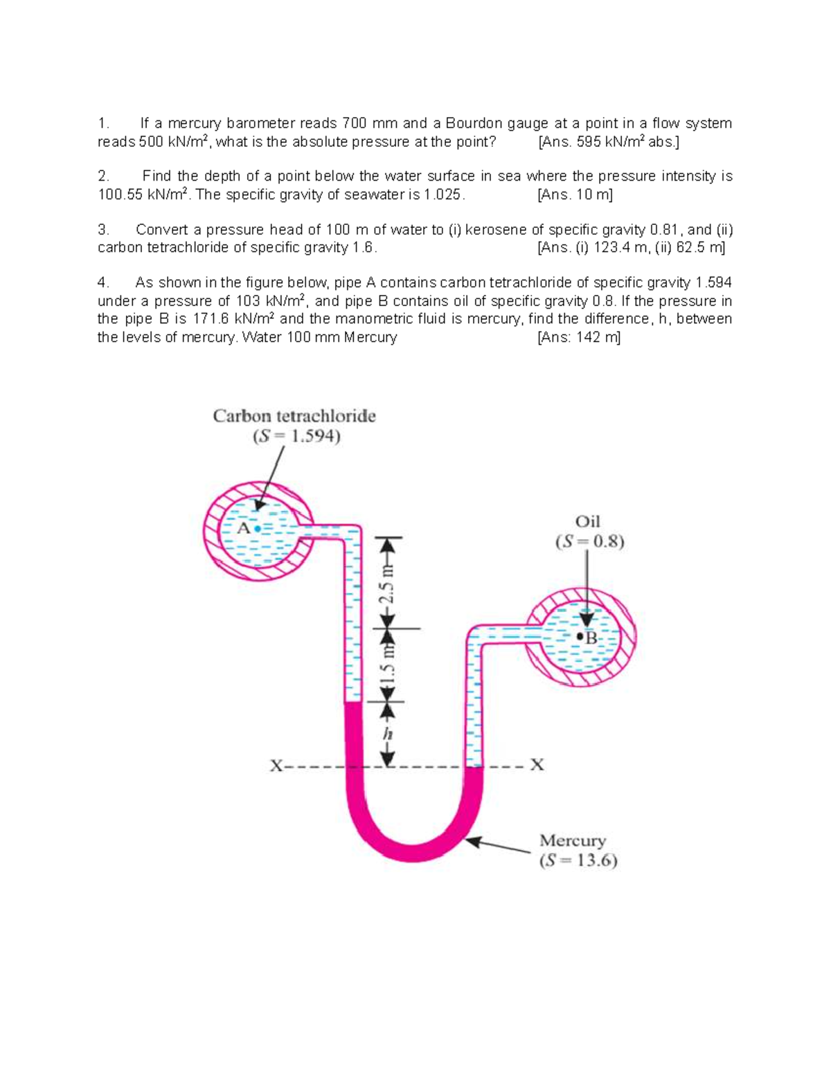 GET205 Assignment 1: Pressure Calculations and Fluid Mechanics - Studocu