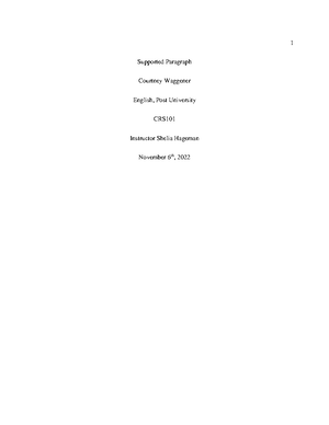 [Solved] For your first written assignment you will be writing a ...